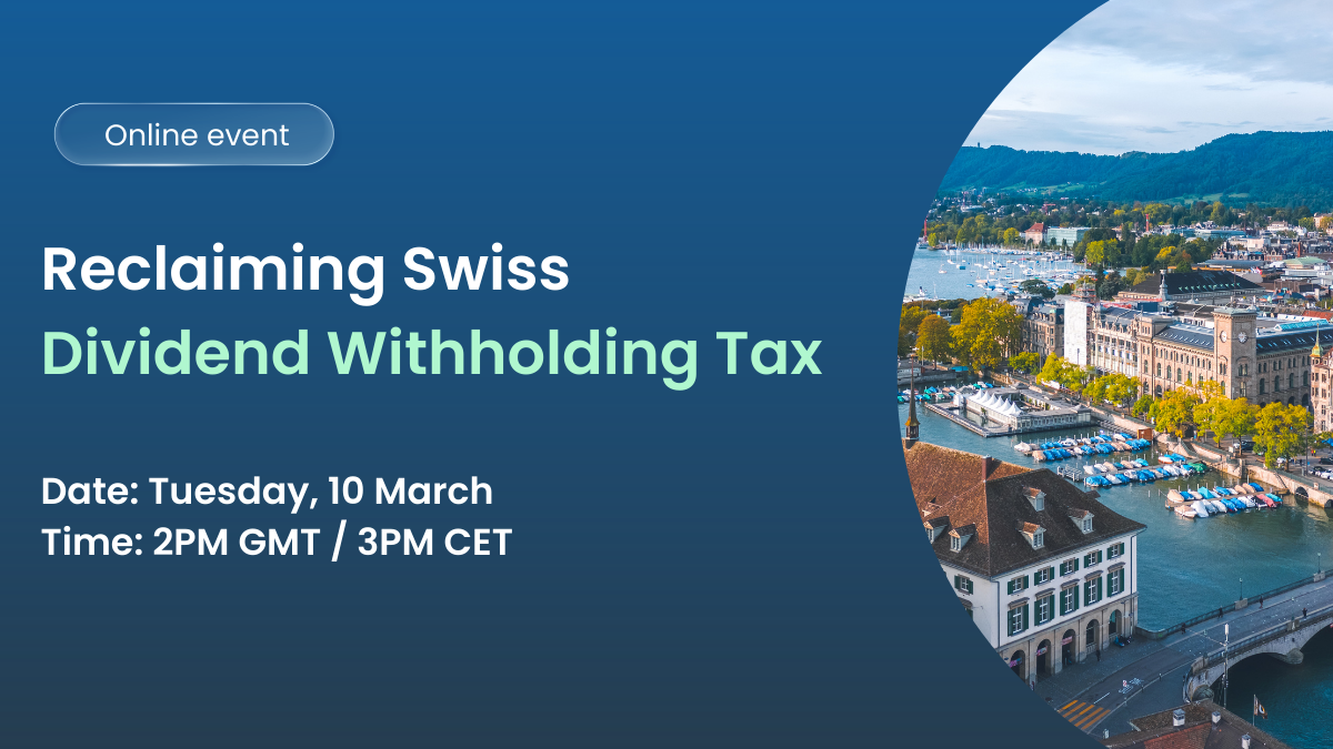 [On-demand] Reclaiming Swiss Dividend Withholding Tax - Sprintax
